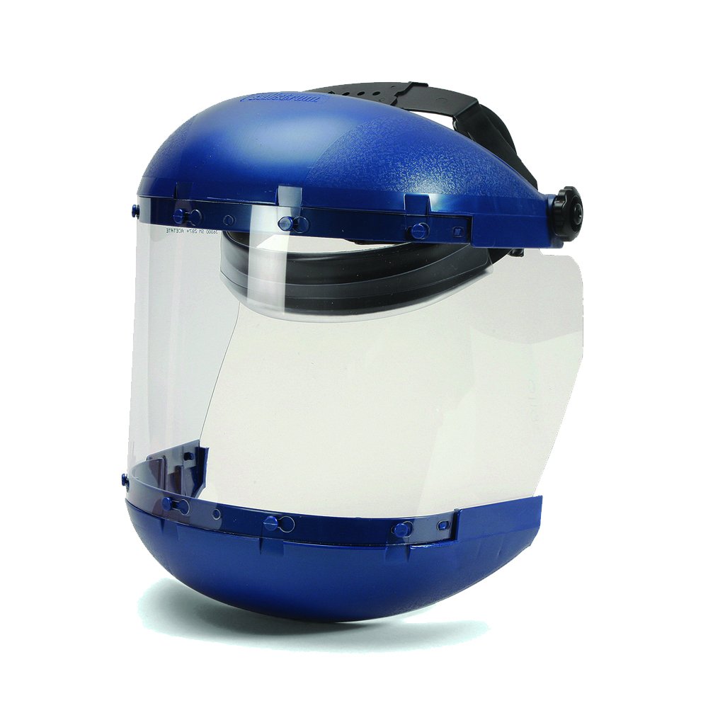 Sellstrom S38140 Blue Plastic Crown/Chin Guard and Clear Anti-Fog ...