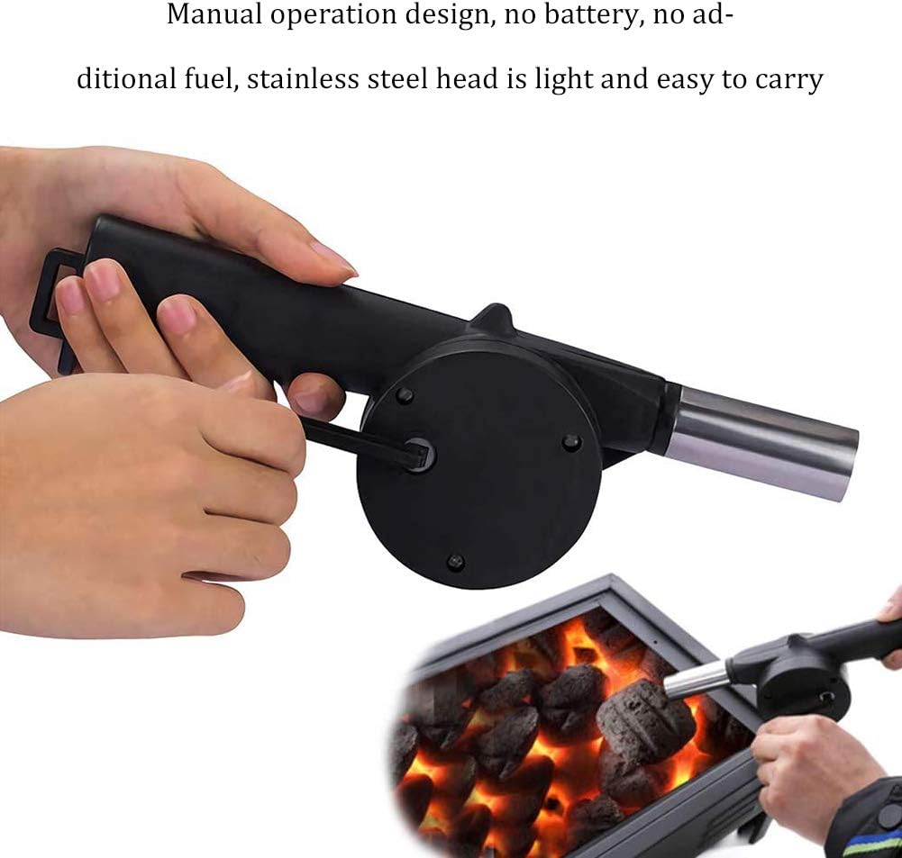 2 Pack Hand Fire Blower, Manual Barbecue Blower, Hand Crank Blower, for ...