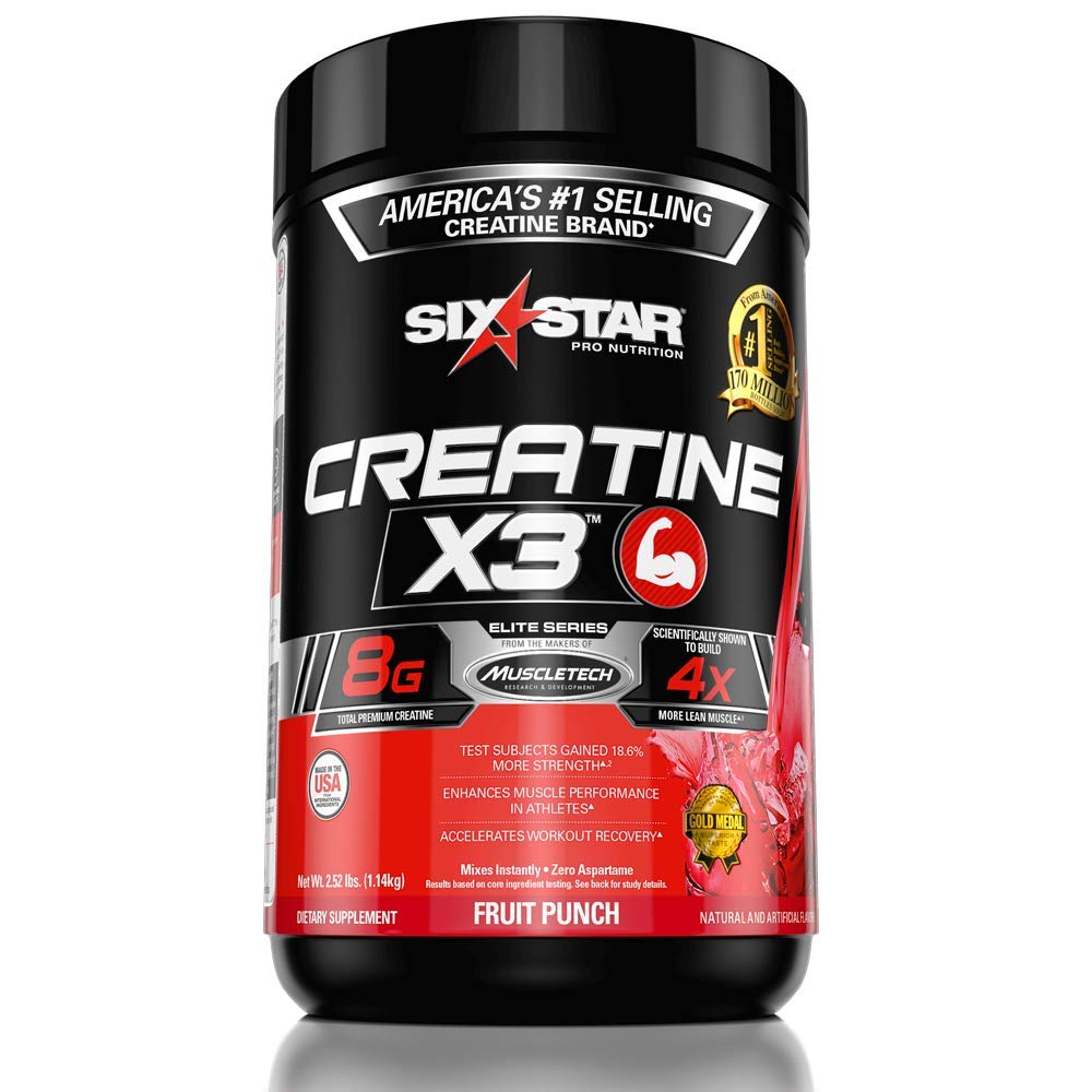 Six Star Pro Nutrition Elite Series Creatine X3 2.52lb Fruit Punch US