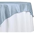 Amazon.com: Efavormart 72"X72" Dusty Blue Accordion Crinkle Taffeta Table Overlay, Square ...