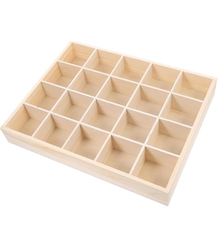 Letterpress Drawers 2 Pack Wooden Sorting Tray Grid Display Wood ...
