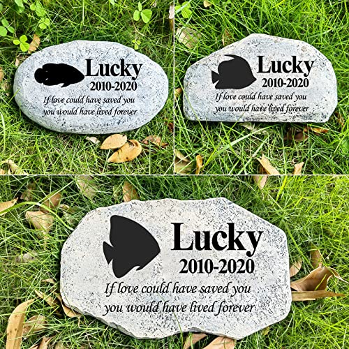 Zatanmulo Personalized Pet Memorial Stone, Garden Memorial Stone ...