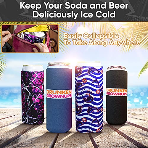 Baxendale Tall Can Sleeve for Slim Can and Tall Beer Cans - Set of 6 ...
