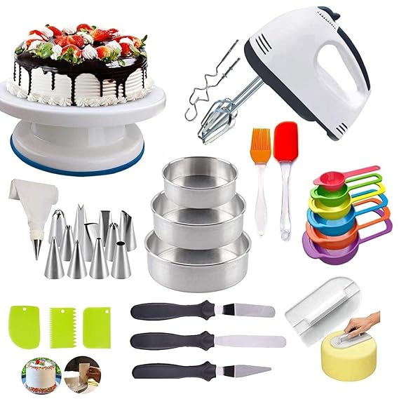 Buy A deal Cake Making Supplies Cake Turntable & Nozzle Set & Spatula ...