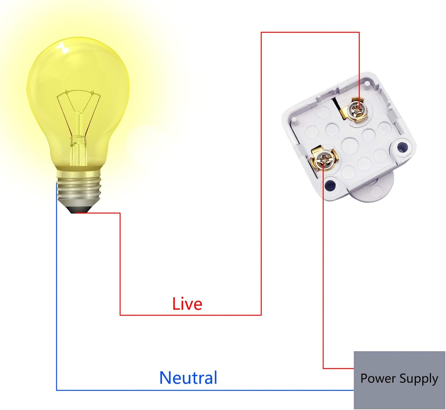 FUJIE Cupboard Door Switch White Surface Push to Break Door Light ...