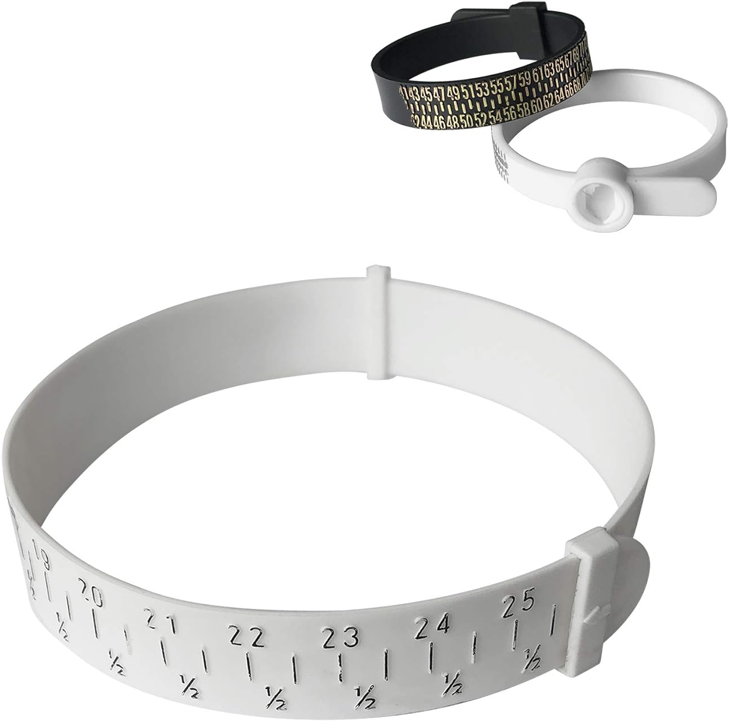 Ring Sizer EU Ring Measure Tape Ring Sizer Piece Plastic Adjustable 