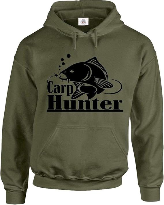 Carp Hunter Fishing Hoody Gifts for Men Fishermen Angling Clothing ...