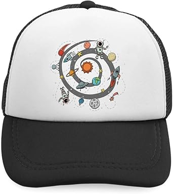 Amazon.com: Summer Kids Trucker Hat Space Ship Rocket Style B Polyester ...
