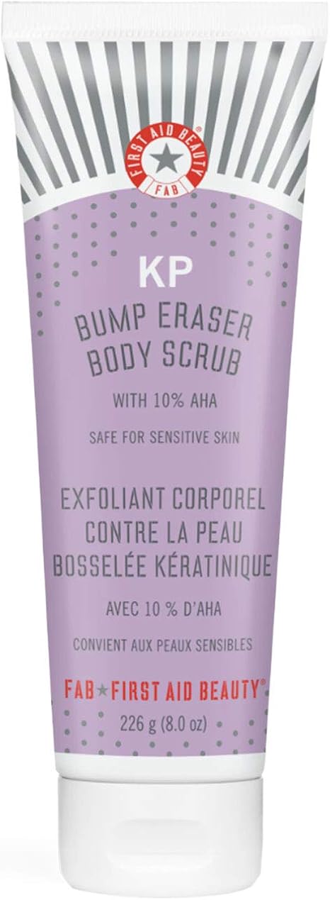 First Aid Beauty KP Bump Eraser Body Scrub with 10% AHA, 8 oz: Buy ...