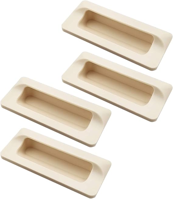 BNXTF 4 Pcs Plastic Recessed Handle, Square Pulls Concealed Sliding ...