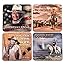 Amazon.com | Vandor 15085 John Wayne 4 pc Wood Coaster Set, Brown: John ...