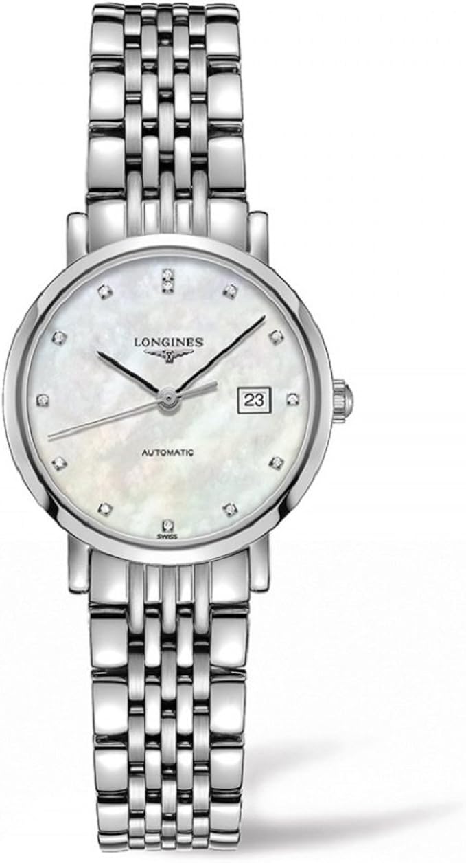 Amazon.com: Longines L4.310.4.87.6 Elegant Automatic 29mm Ladies Watch ...