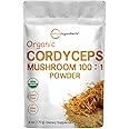Amazon.com: Sustainably US Grown, Organic Cordyceps Mushroom Extract Powder 100:1, 6 Ounce, 30% ...