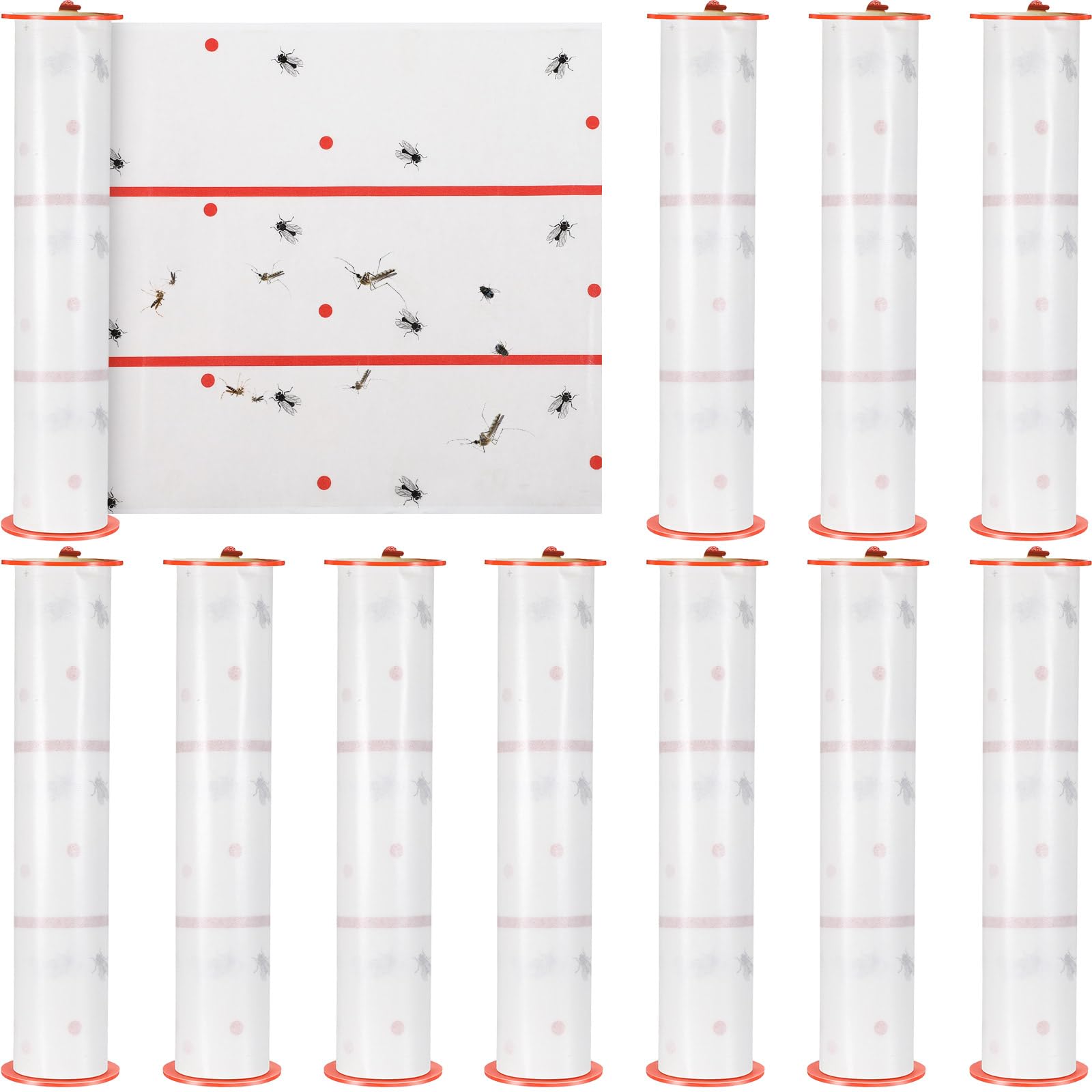 Qualirey 295 Ft Giant Sticky Fly Traps, 30 Feet Fly Strips for Indoor ...