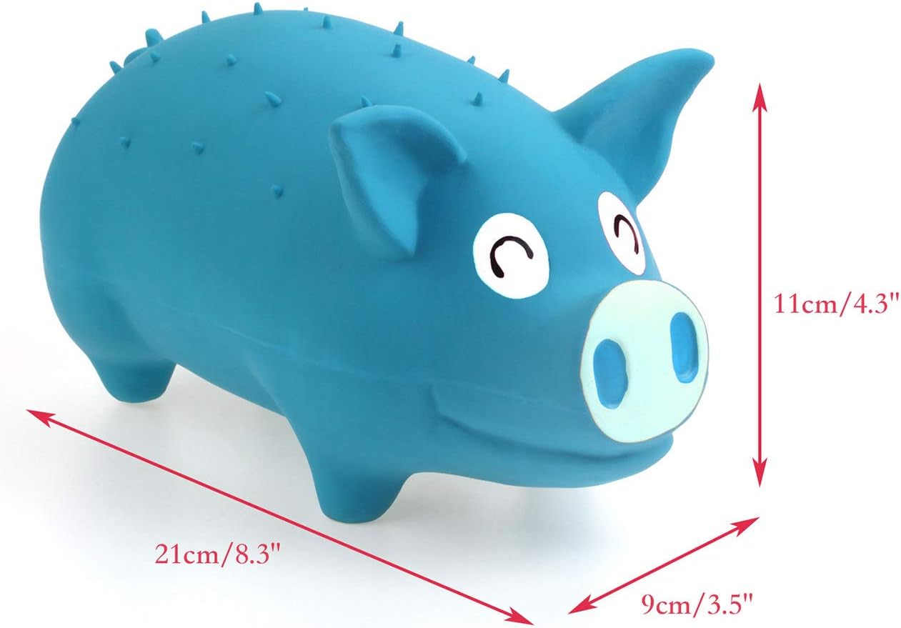 Chiwava 8.3 Inch Large Pig Dog Toy for Interactive Dogs Latex Rubber ...