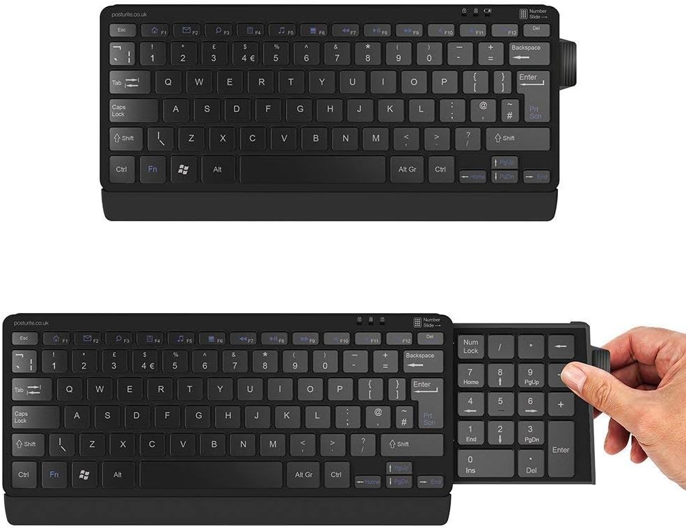 Posturite Number Slide Compact Keyboard (Bluetooth) - BigaMart