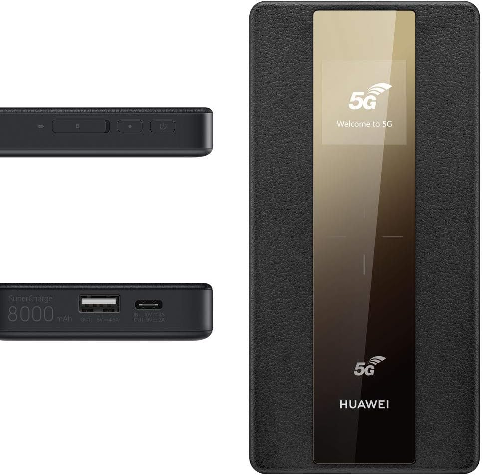 Huawei E6878-370 5G, CAT 19, Portable Mobile Wi-Fi Pro, 1.65Gbps, With Huge 8000mAh Battery, 40W ...