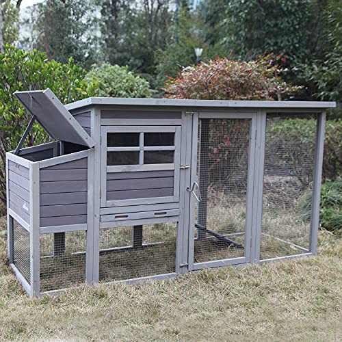 Outdoor Wooden Chicken Coop Hen House, Multi-Level Poultry Cage w/Ramps ... Outdoor Wooden Chicken Coop Hen House, Multi-Level Poultry Cage w/Ramps ...