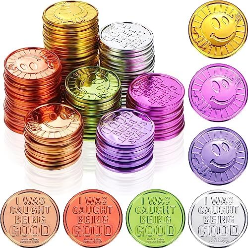 Colorful Coin, Caught Being Good Coins Kids Behavior Tokens Classroom ...