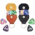 Amazon.com: StaiBC Guitar Picks Holder Case Black Leather Keychain ...