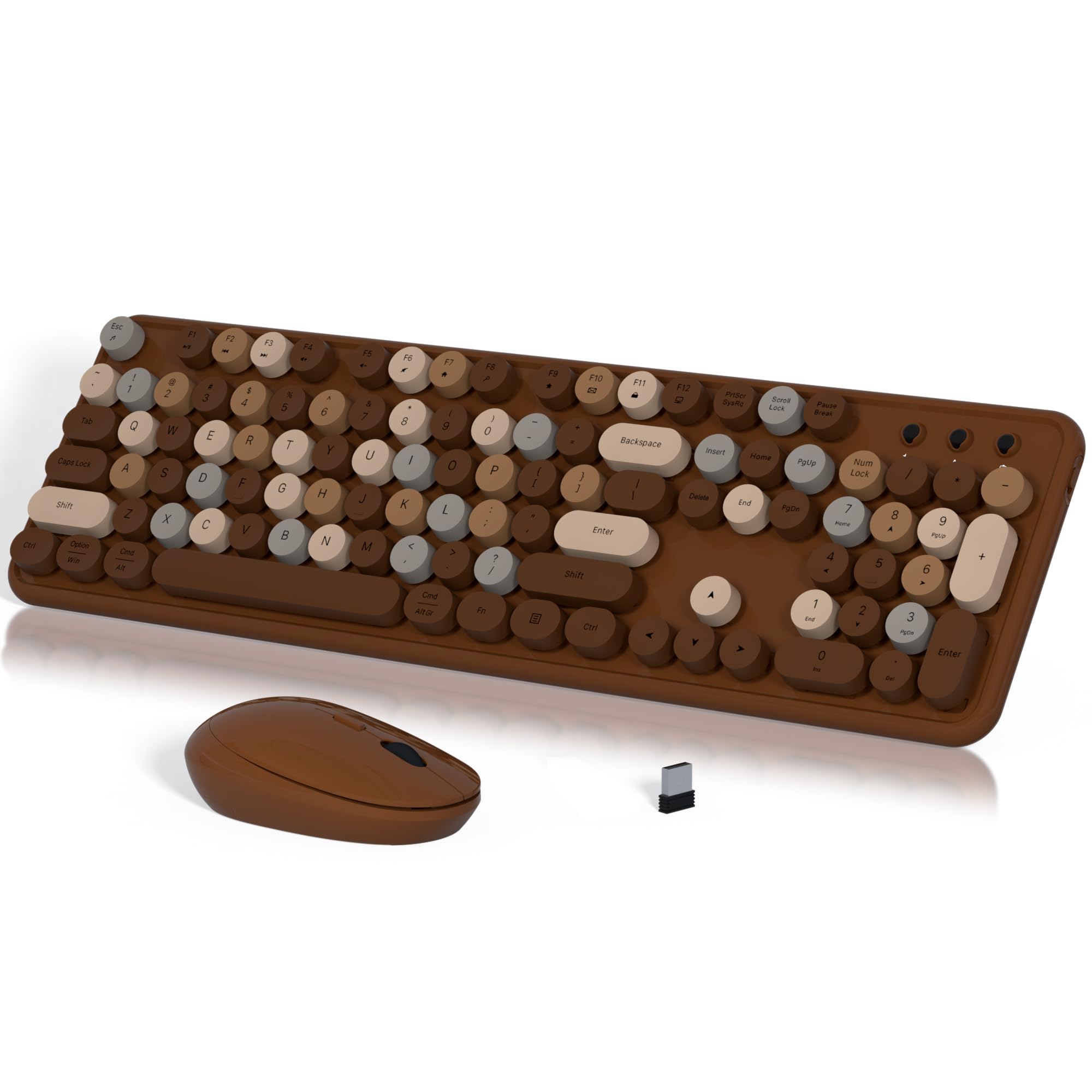 Links9 Wireless Keyboard And Mouse Full Size Retro Typewriter