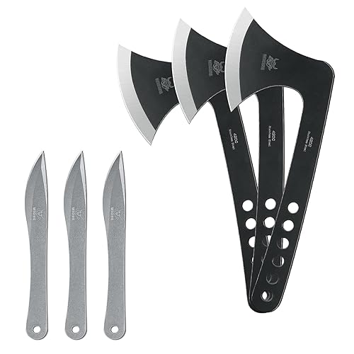 WICING Throwing Axe Set, Stainless Steel Throwing Set, with Nylon ...