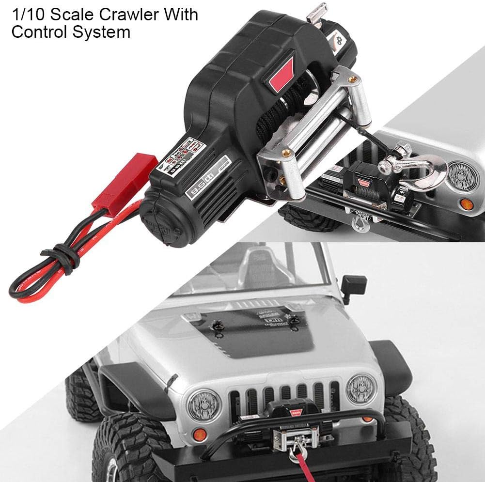 Dilwe 1/10 Scale Crawler Winch, Car Accessory Wired Winch Control Set ...