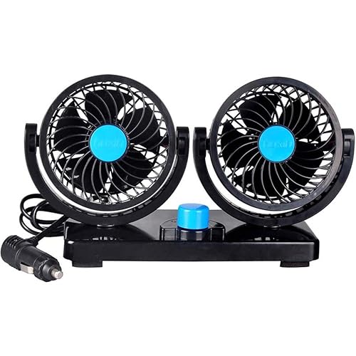 Oscillating 12v car fan dash or caravan boat small DELUX 12 volt cooler ...