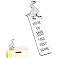 Amazon.com: Funny Bookmark, Cute Silly Goose Book Marks for Reading ...
