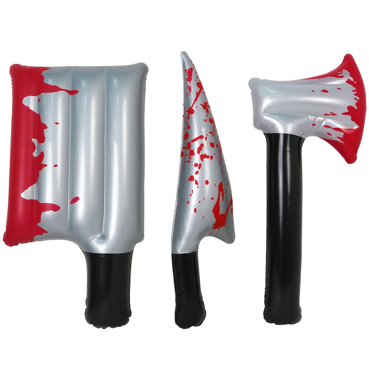 3Pcs Bloody Halloween Inflatable Weapons Prop,Bloody Knife Halloween ...