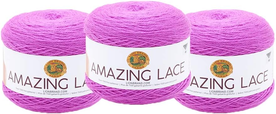 Amazon.com: (3 Pack) Lion Brand Yarn 213-146AC Amazing Lace Yarn ...