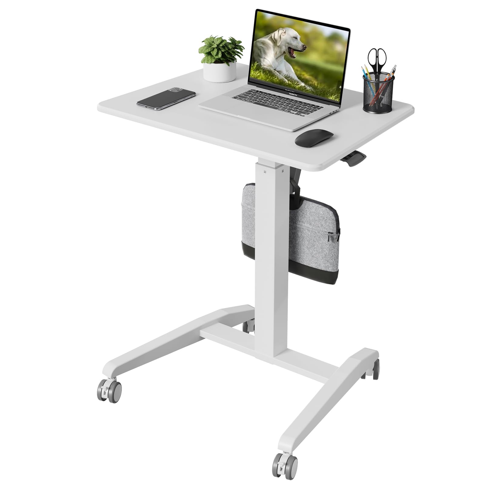 Mua GIBBON MOUNTS Lifting Desk, Mobile Standing Desk, White, Office ...