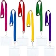 Amazon.com : DIY Bright Color Hall Pass Lanyards with Badge Holders Set ...