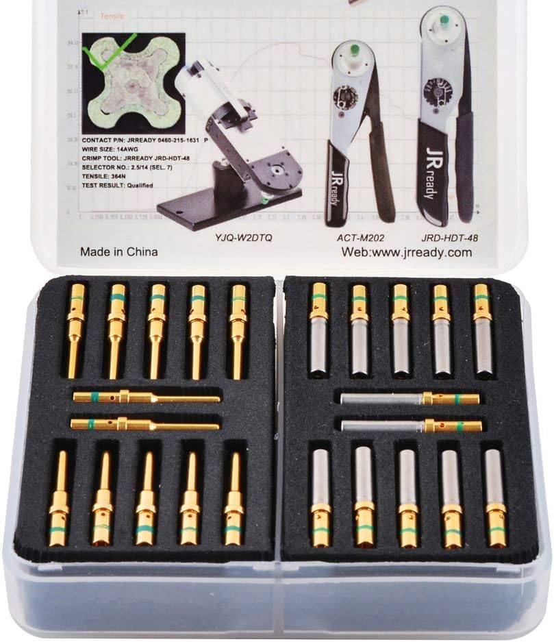 Amazon.com: JRready ST6151 DT Gold Solid Terminal Kit Contact Size 16 ...