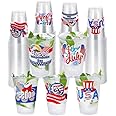 Amazon.com: CARFRULTER 300 PCS 4th of July Plastic Cups and Sleeves, 16 ...
