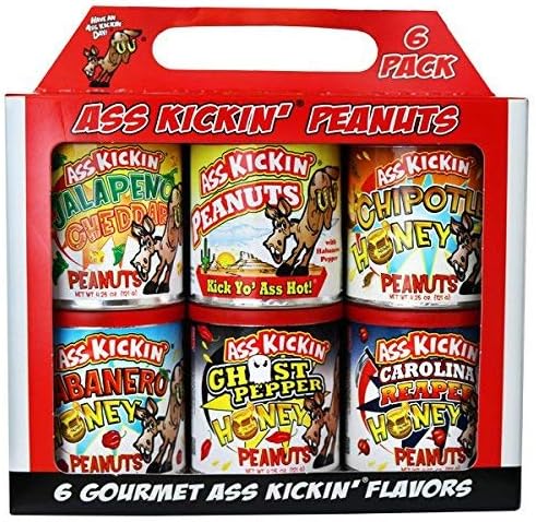ASS KICKIN’ Spicy Hot Peanuts Gift Set – Variety Pack 4.25oz - Ultimate ...