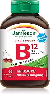 Jamieson Vitamin B12 2,500 mcg (Methylcobalamin) Sublingual Tablets ...