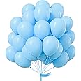 Amazon.com: PartyWoo Light Blue Balloons, 51 pcs 12 Inch Matte Blue Balloons, Blue Balloons for ...