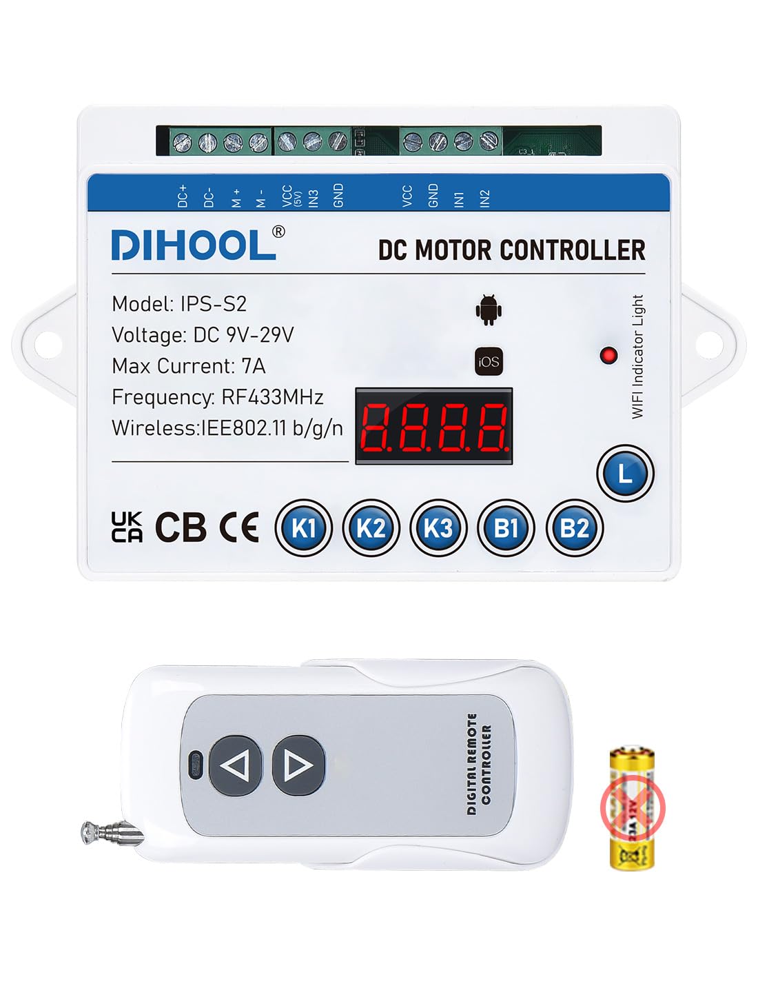 DIHOOL Electric Linear Actuator Controller, eWeLink Smart Wireless WiFi ...