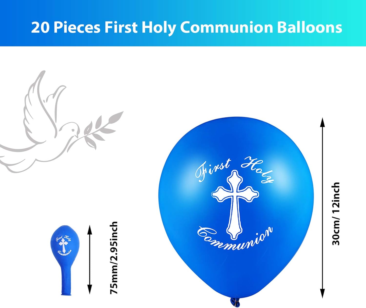 Gejoy First Communion Decorations Set, Includes 20 Pieces First Holy ...