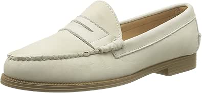 Amazon.com | Sebago Womens PLAZA CASUAL Ivory Leather Classic Penny ...