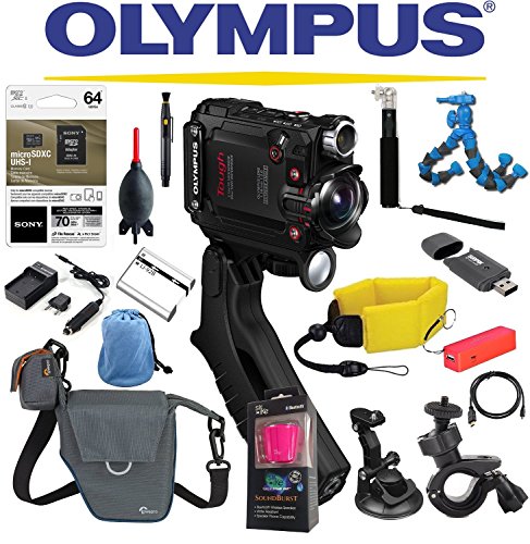 Olympus Stylus Tough TG-Tracker Wifi Action Camera (Black) + Sony 64GB MicroSDXC Card + Floating ...
