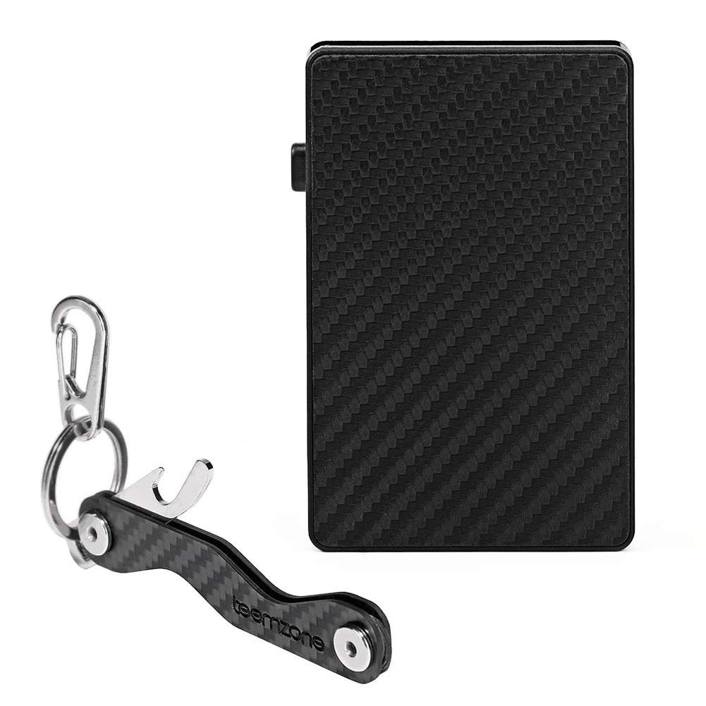 Smart Automatic Card Holder Slim Rfid Blocking Card Wallet Carbon ...