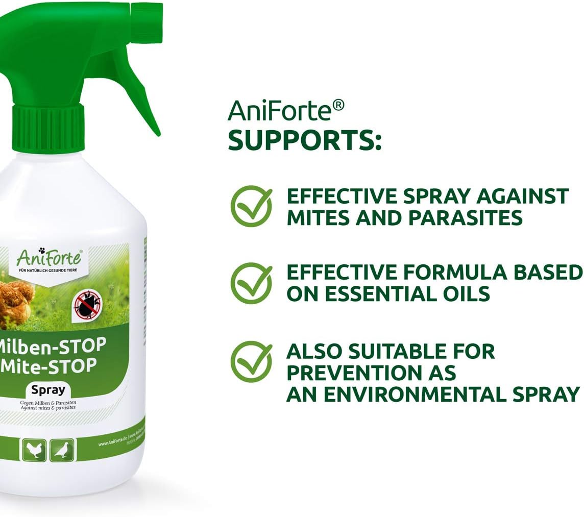 AniForte Mites Spray for Chicken 1000ml – Red Mite Treatment, Mites ...