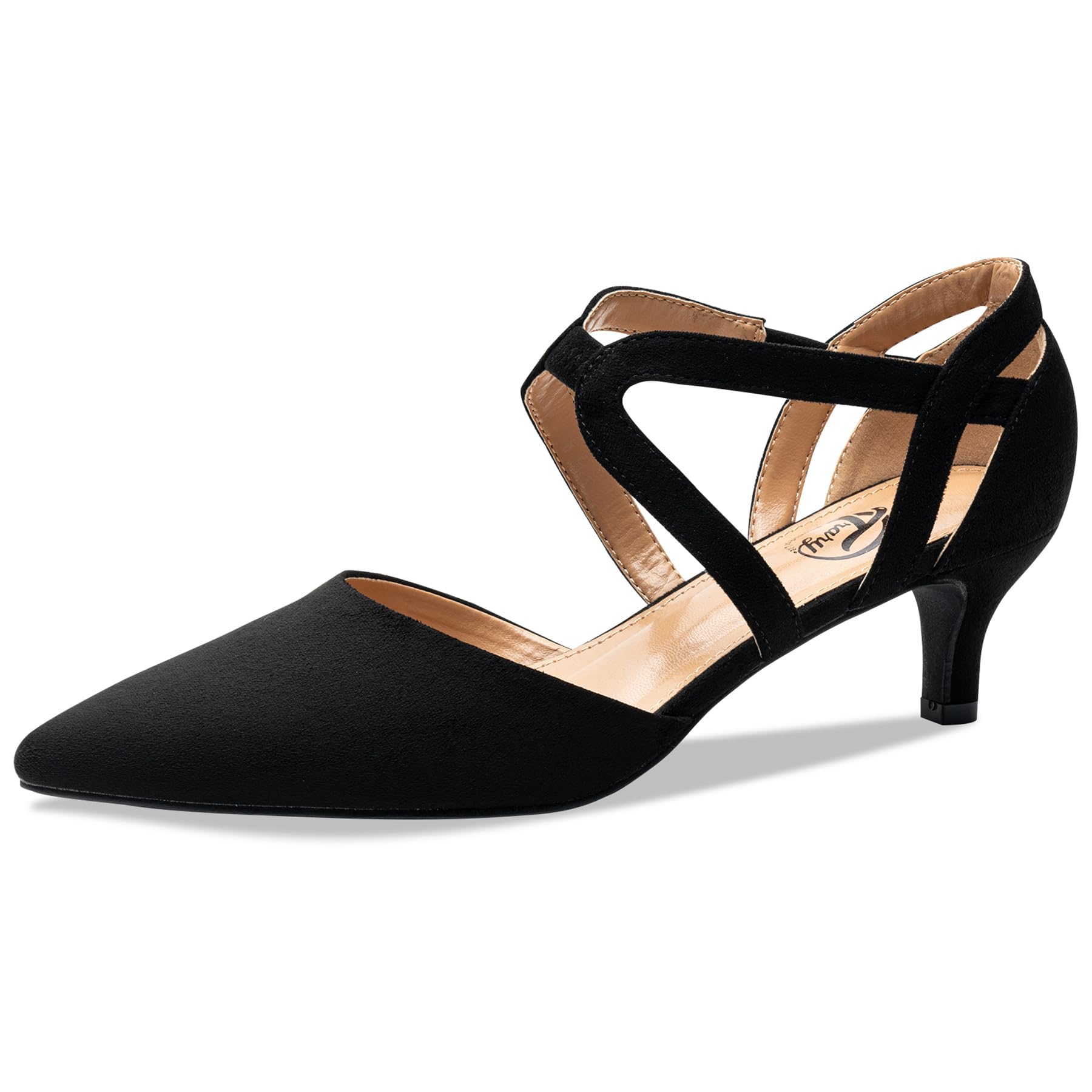 Trary Women's Low Heels Pumps Dress Pointed Toe Comfortable Work Office ...