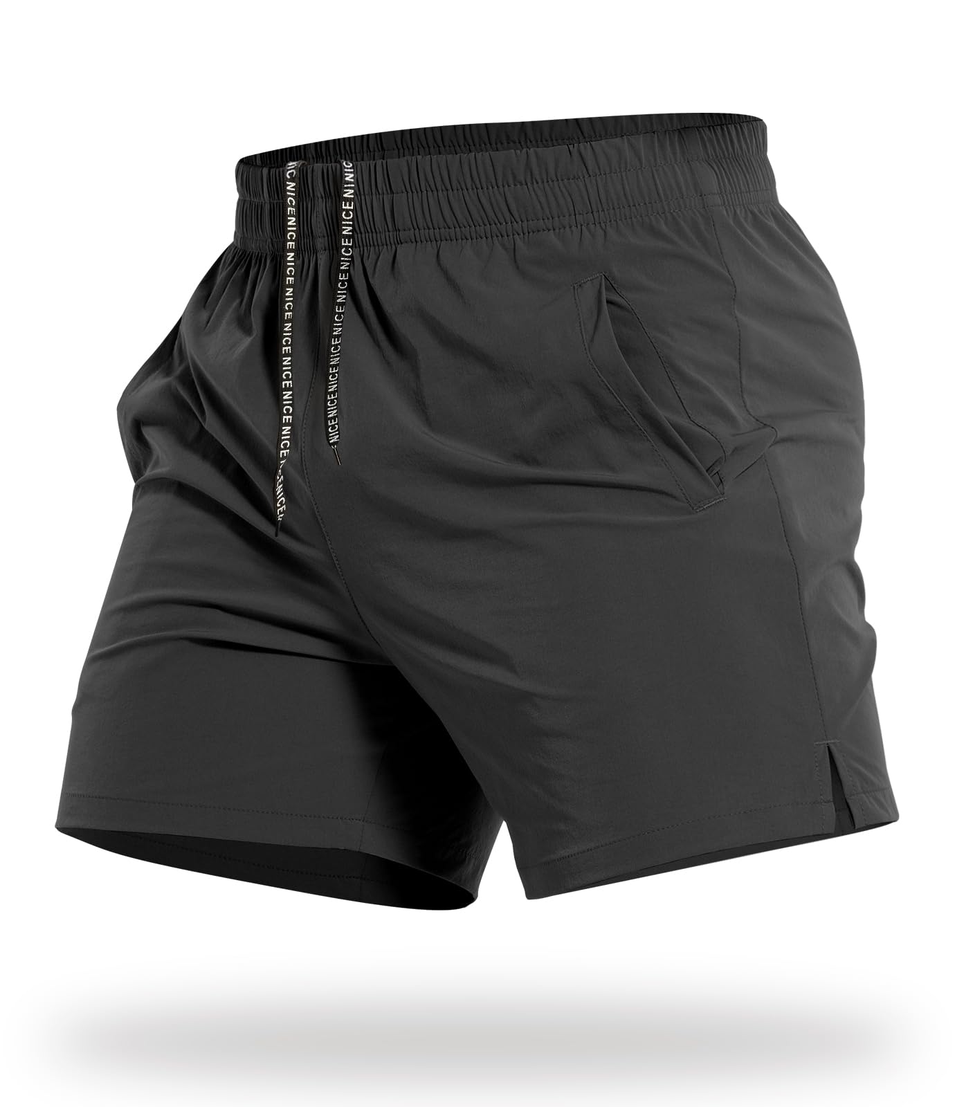 CANGHPGIN Mens Workout Shorts 5 inch Inseam Gym Shorts Men Quick Dry ...