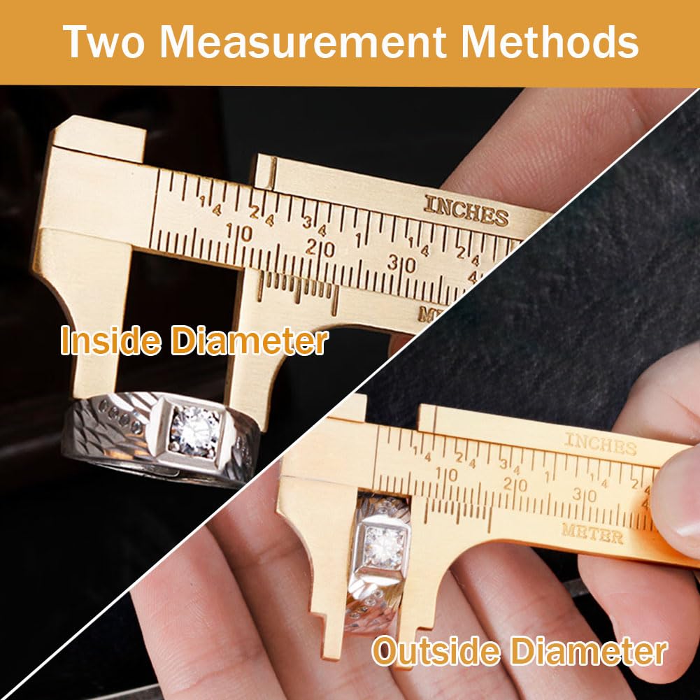 Mua Brass Pocket Caliper with Double Scale Sliding Gauge Bead Measuring ...