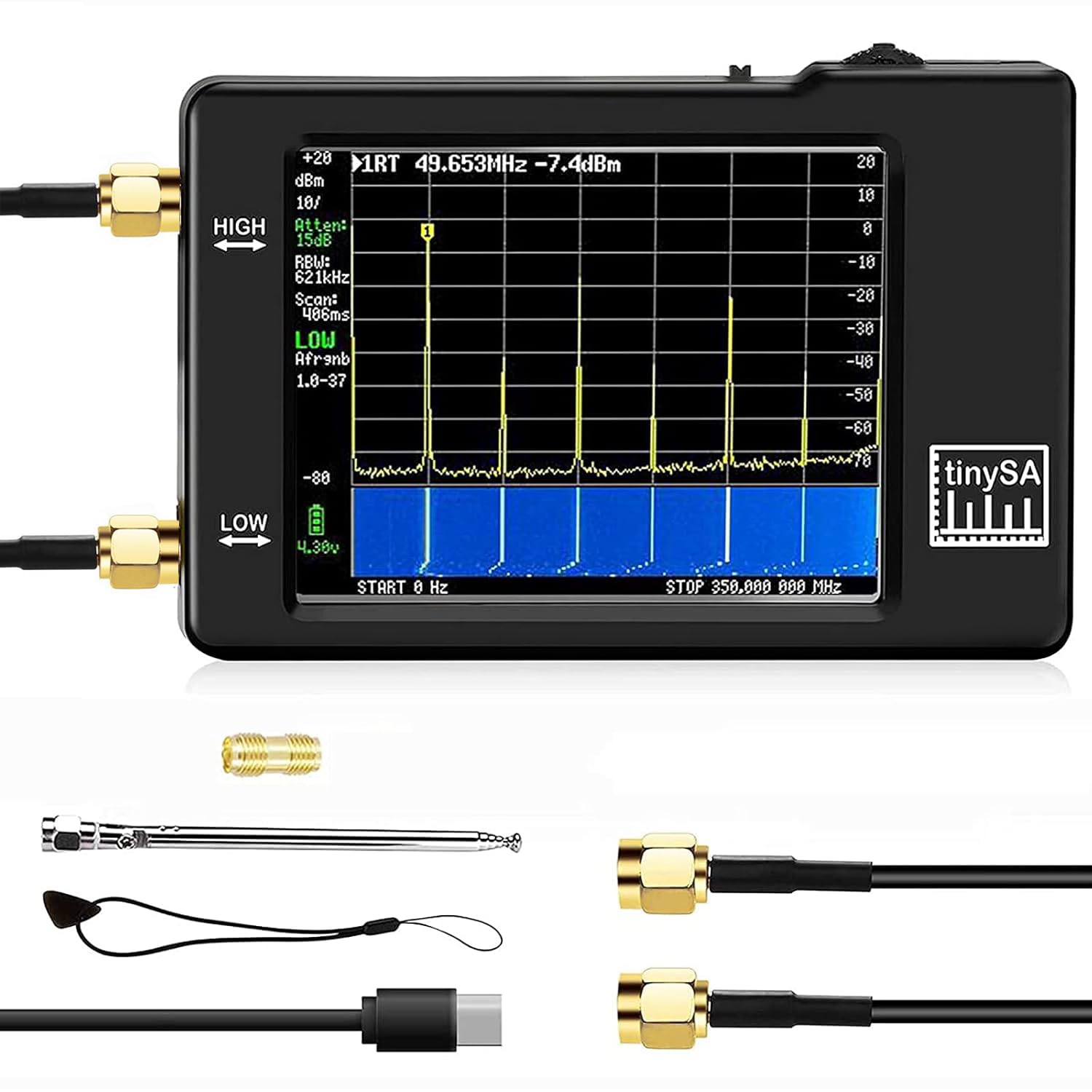 Mua TinySA Spectrum Analyzer,Handheld Tiny Spectrum Analyzer 2.8inch ...