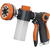 Amazon.com: Car Wash Foam Gun, High Pressure Water Garden Hose Nozzle, Soap Foam Sprayer with 8 ...