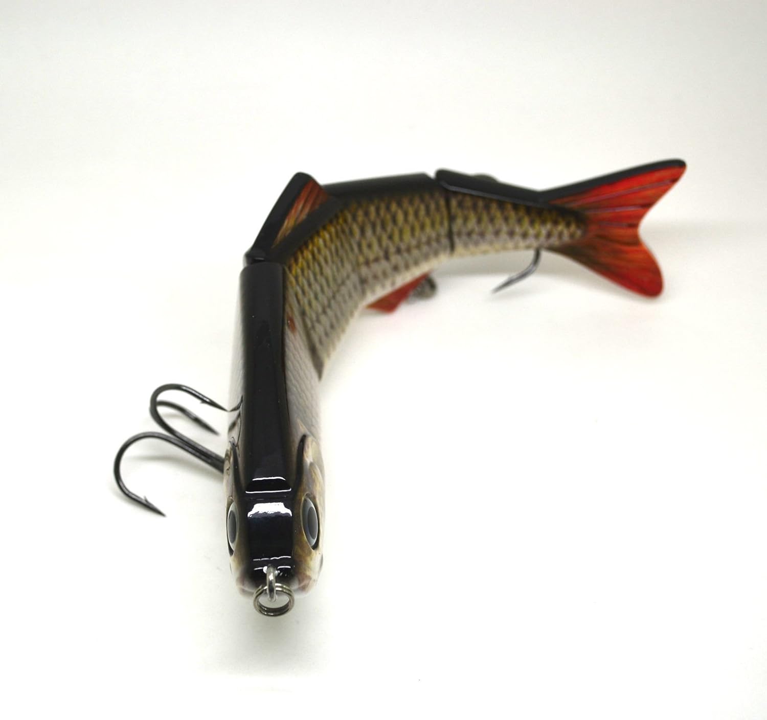 FISHIN ADDICT EXTRA LARGE Swimbait Multi Jointed Fishing Lure Bronze ...